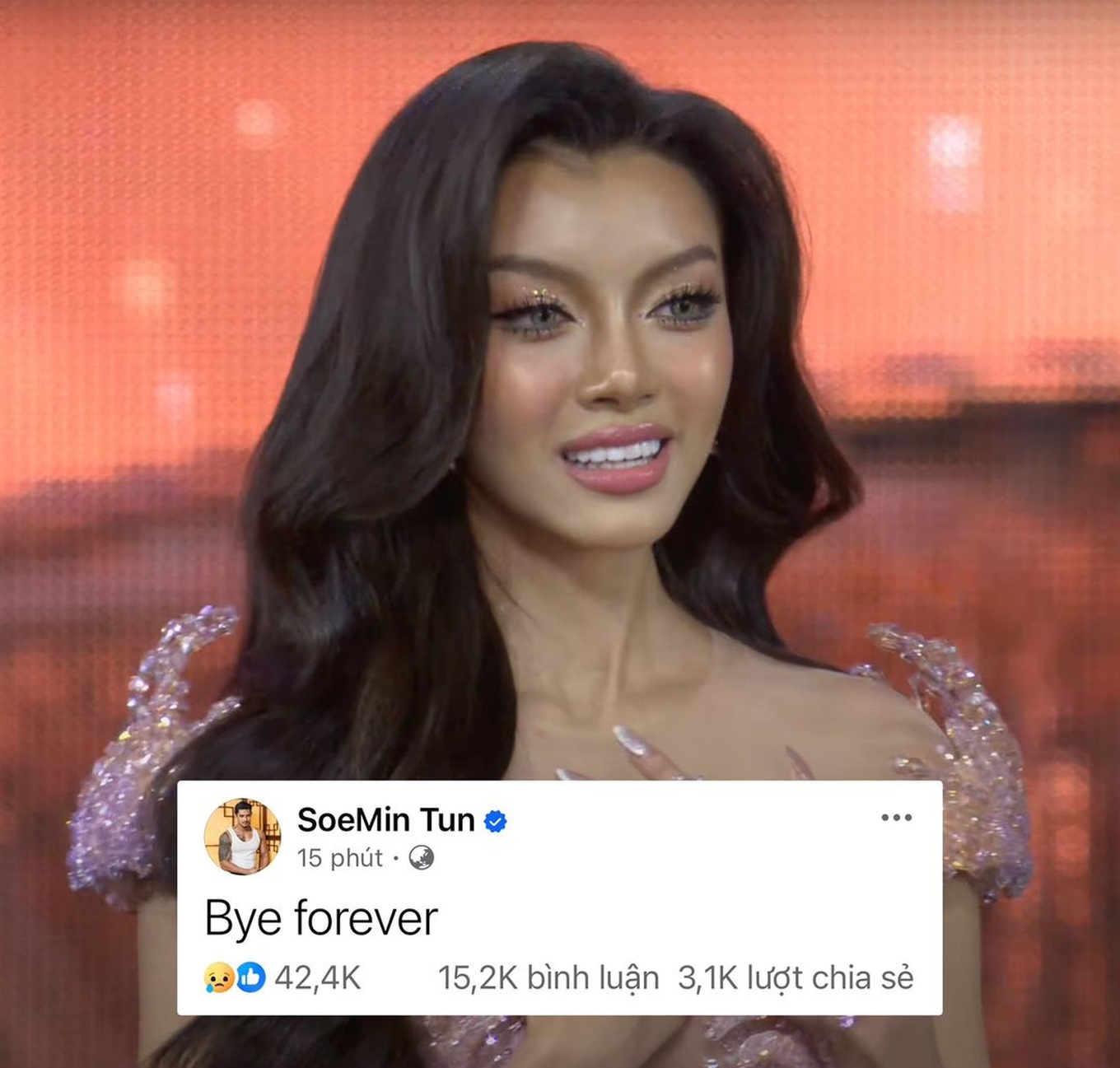 Á hậu 2 người Myanmar gỡ vương miện, bỏ về sau đêm chung kết | Báo Dân trí