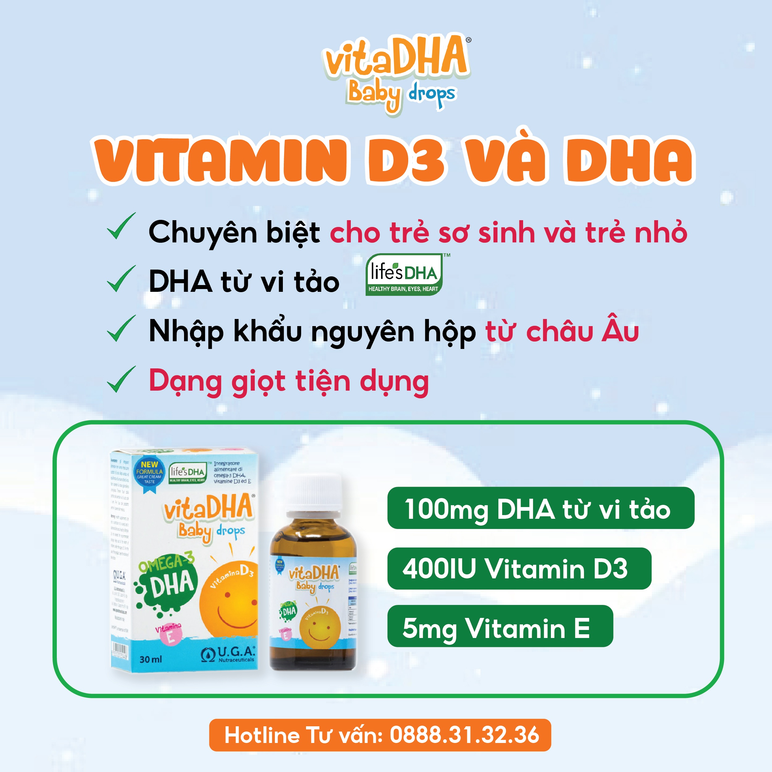 Dược phẩm Sabina ra mắt thực phẩm bảo vệ sức khỏe VitaDHA Baby Drops ...