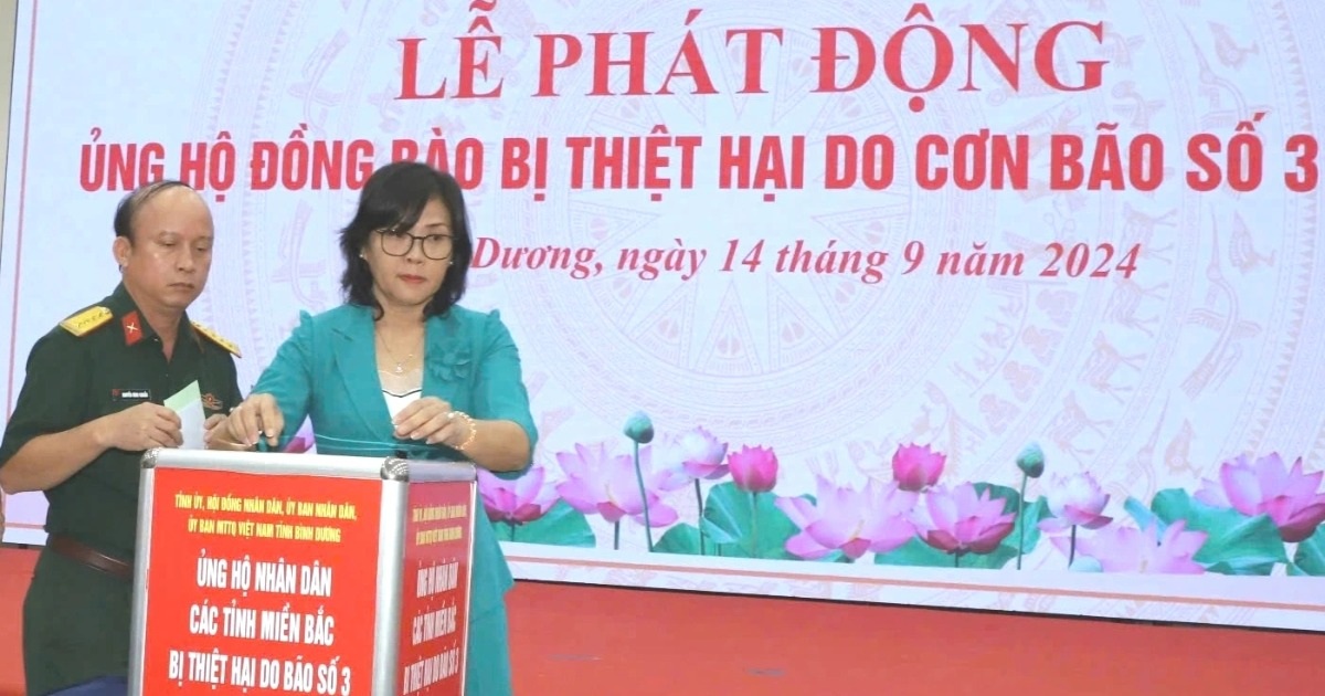 Bình Dương nhận thêm 44 tỷ đồng sau lễ phát động ủng hộ đồng bào bị bão lũ | Báo Dân trí