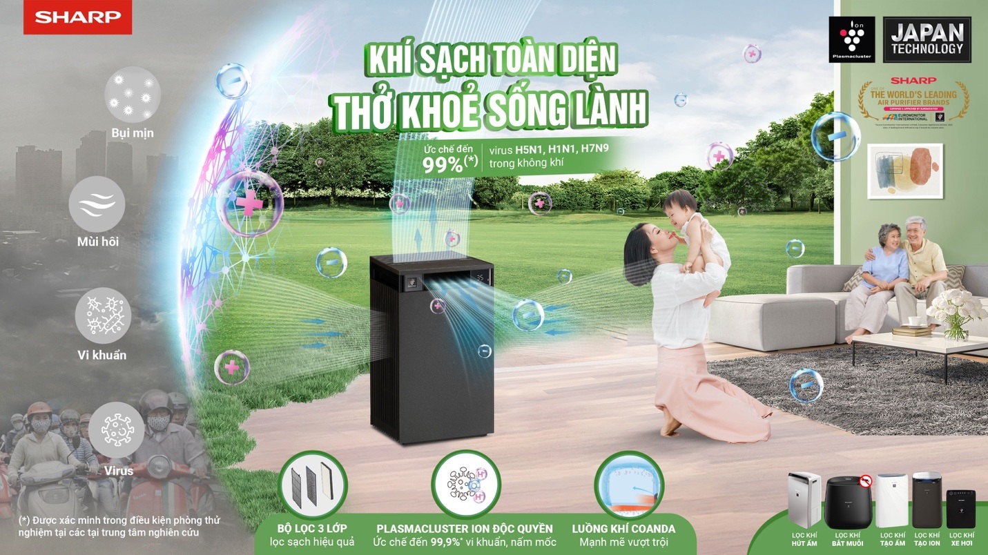 Sharp khẳng định vị thế chuyên gia lọc khí với giải pháp Plasmacluster ...