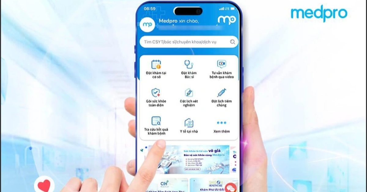 Đặt khám nhanh với ứng dụng y tế Medpro | Báo Dân trí