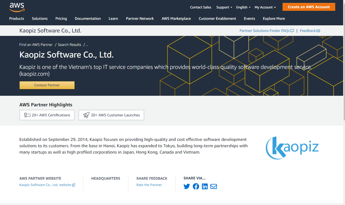 Kaopiz Software trở thành đối tác tư vấn cấp cao của AWS tại Việt Nam | Báo Dân trí