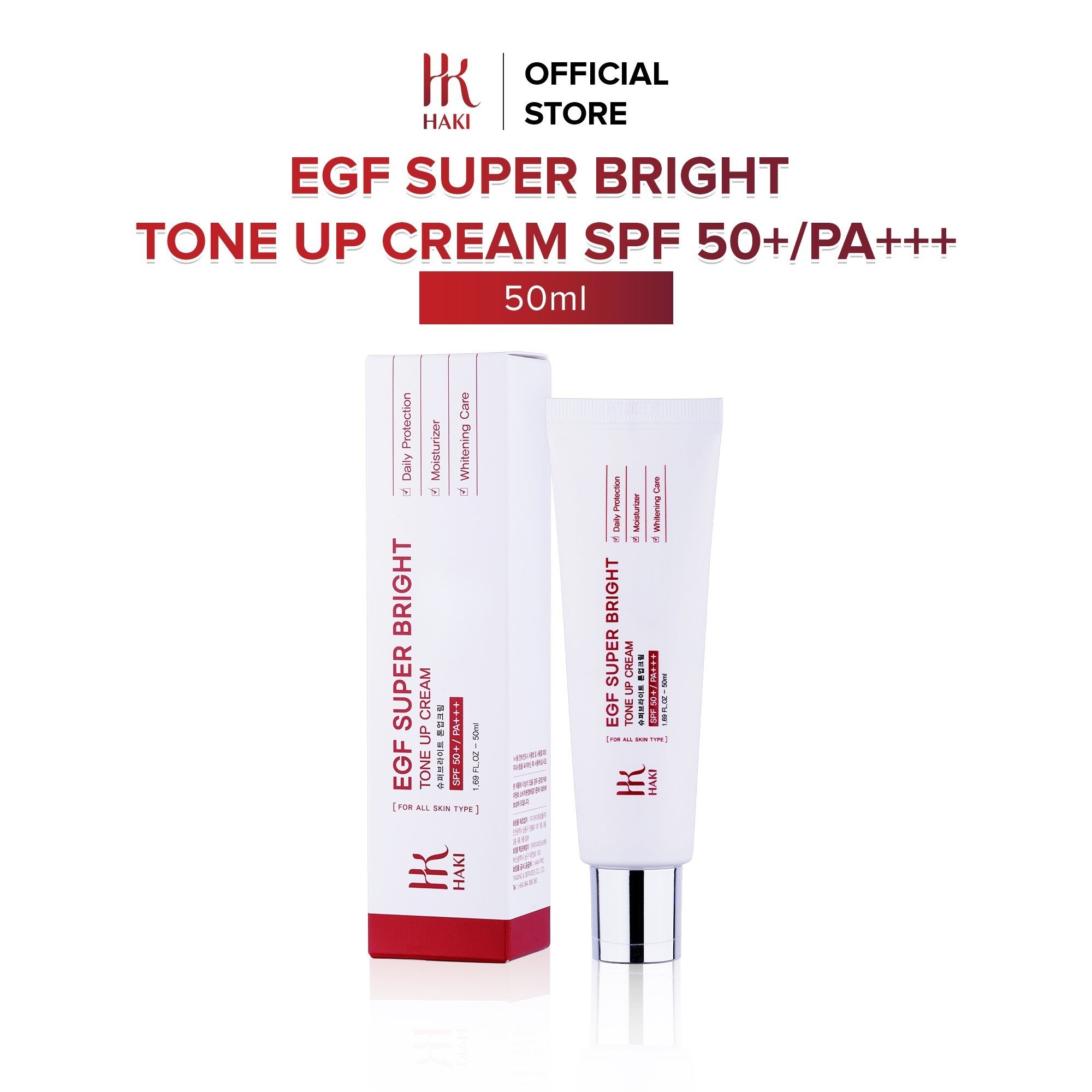 Bảo vệ da với kem chống nắng Haki EGF Super Bright Tone Up Cream | Báo ...
