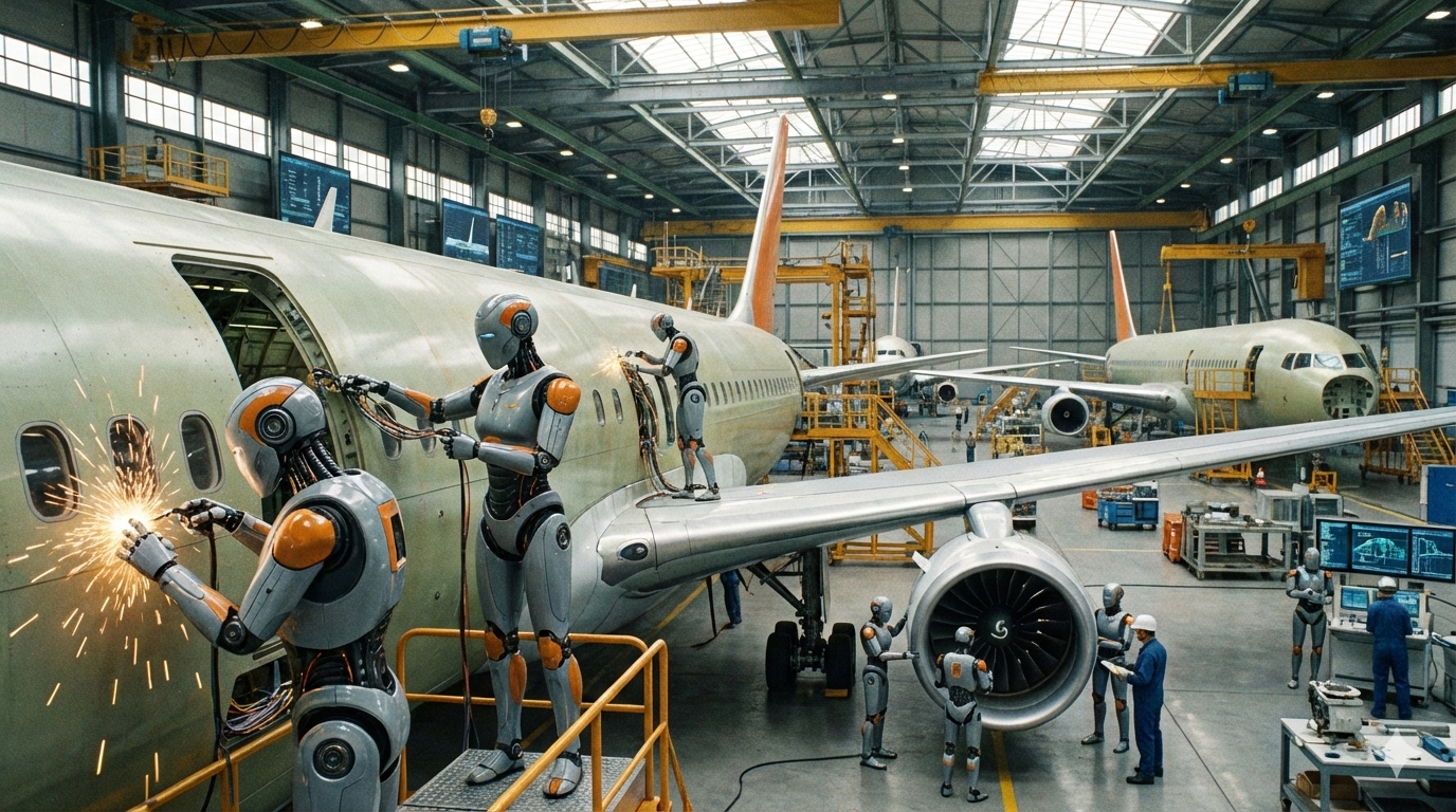 Airbus thử nghiệm robot hình người để lắp ráp máy bay | Báo Dân trí