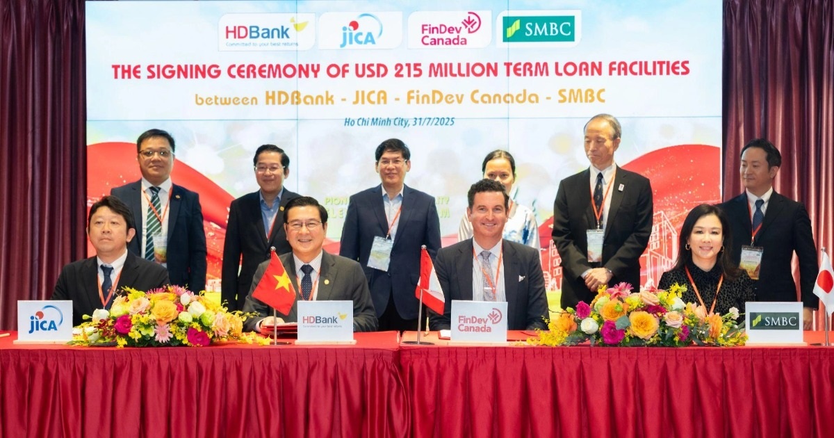 HDBank ký khoản vay hợp vốn trị giá 215 triệu USD với JICA, FinDev Canada và SMBC | Báo Dân trí